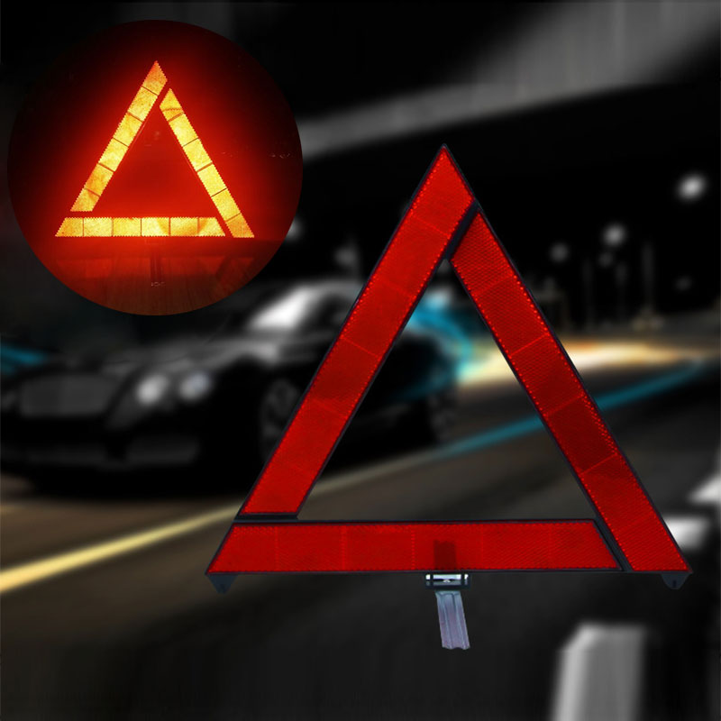 Car Warning Safety Road Sign Emergency Reflective Triangle Kit ...