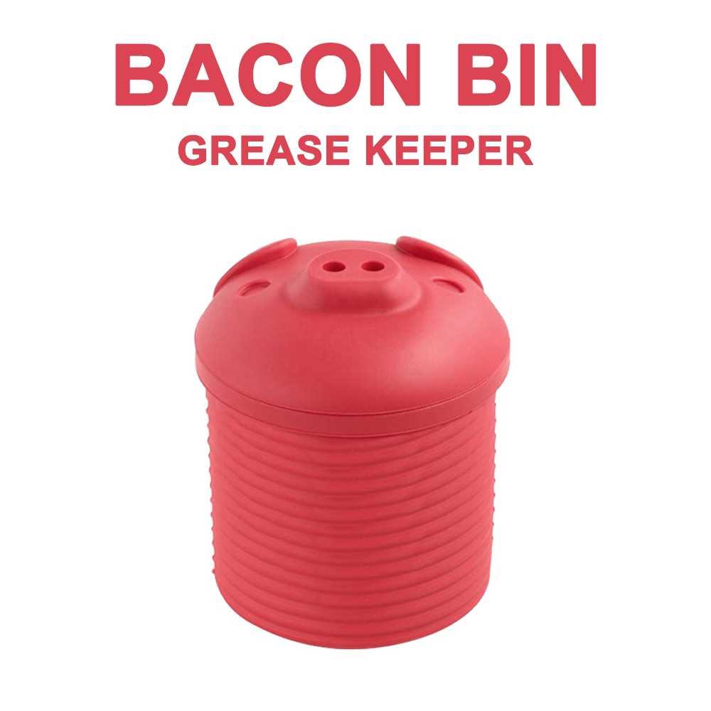 Bacon Bin Grease Keeper Silica gel Grease Keeper with Strainer Grease ...