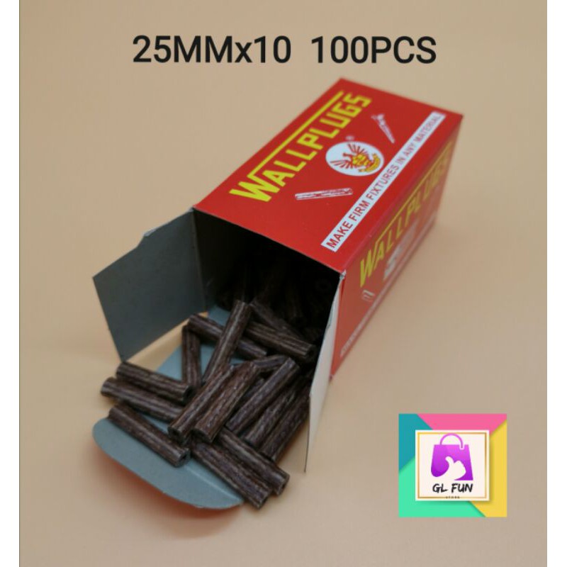 25MM X 10 Wood Wall Plug (100pcs) | Shopee Malaysia