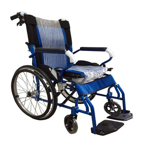PROMEDICTECH TRAVEL WHEELCHAIR BIG WHEEL (BLUE/RED) WC108A | Shopee ...