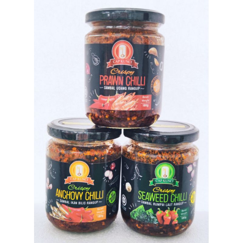 Cap Kunci Crispy Sambal Ikan Bilis / Sambal Udang Ranggup / Sambal ...