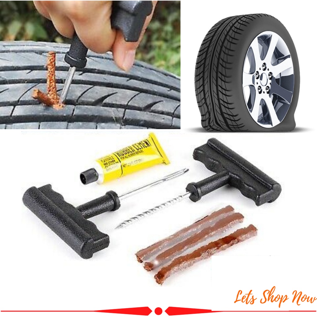 TUBELESS TIRE PUNCTURE TOOL KIT | Set Penampal Tayar Pancit/Bocor ...