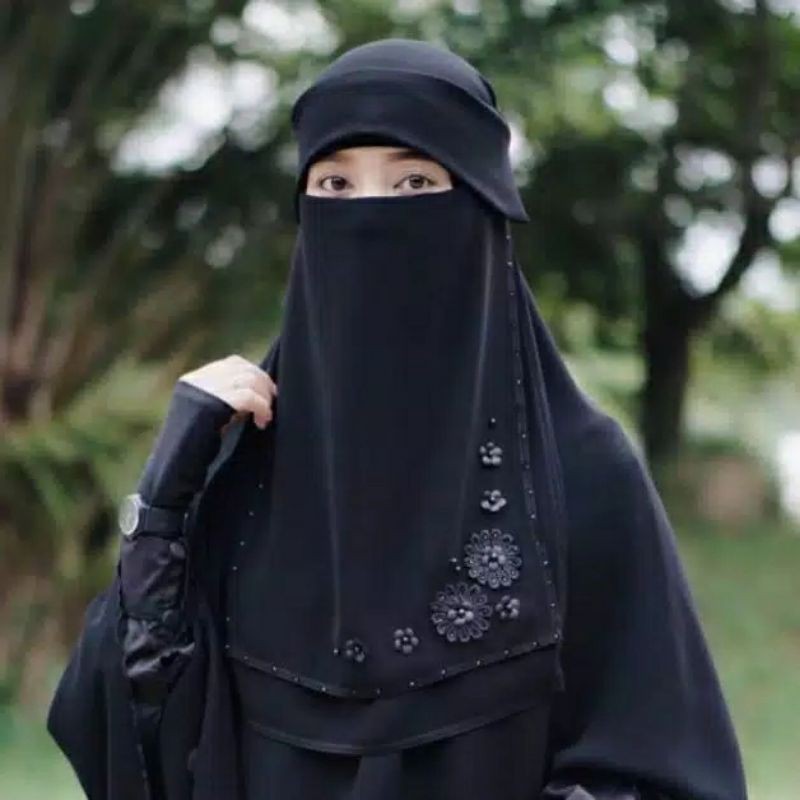 Niqab Bandana Bangs Berlin Niqob Siffon Hijab Veil | Shopee Malaysia