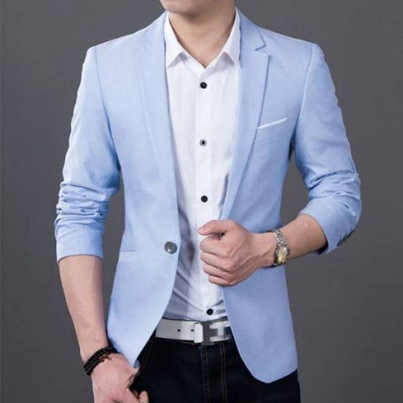 Blazer JAS/OFFICE JAS/FORMAL JAS/OFFICIAL JAS/LIGHT BLUE MEN'S JAS ...
