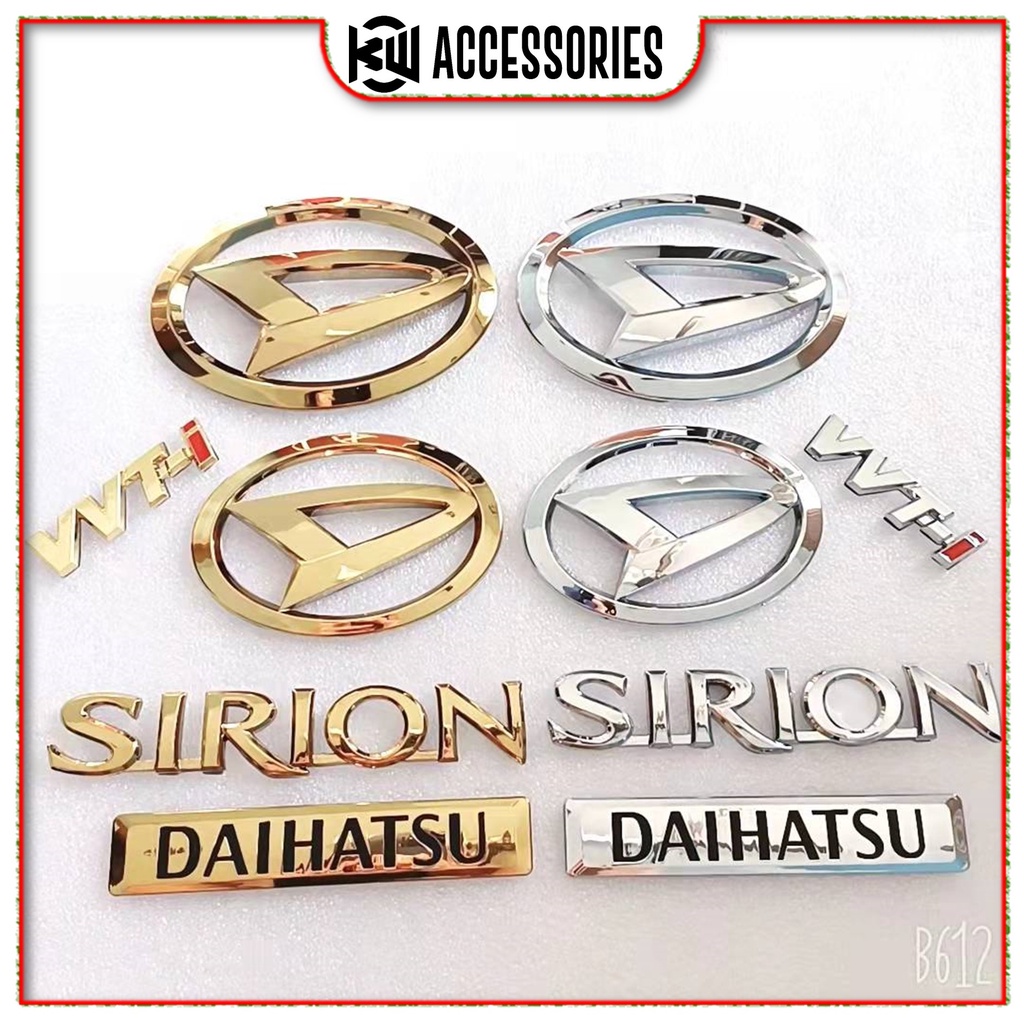*Diskaun*Logo Gold Daihatsu Sirion For Myvi Lagi best / Myvi Icon ...