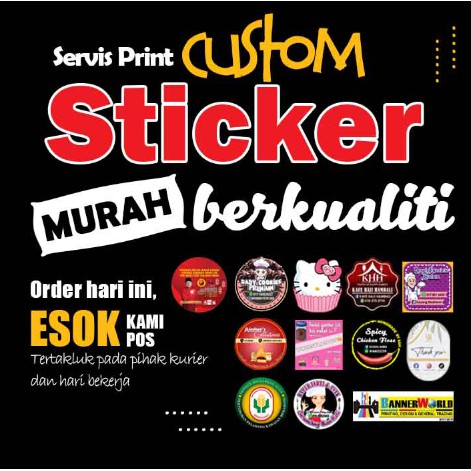 Custom Sticker Label Printing For Product | Shopee Malaysia