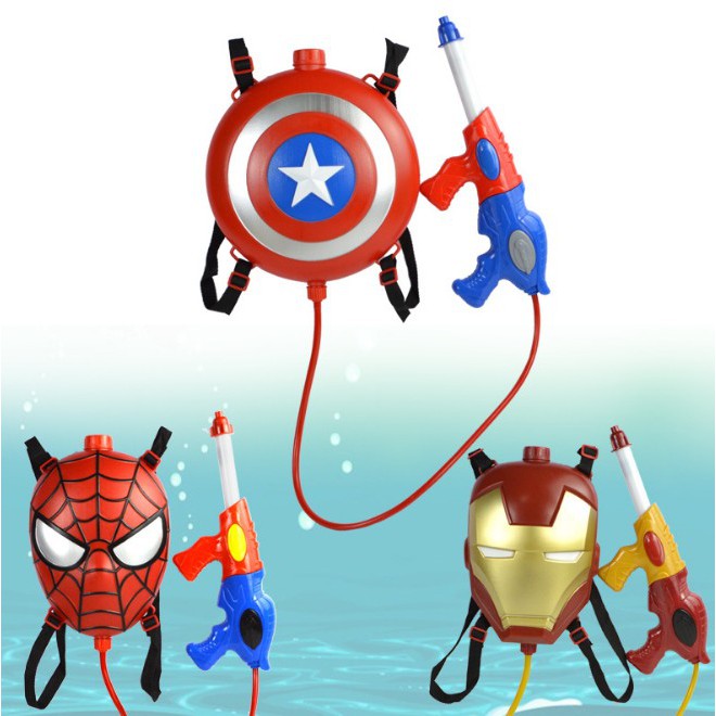 Kids Backpack Water Gun High Pressure Large Capacity Hero theme [3 ...