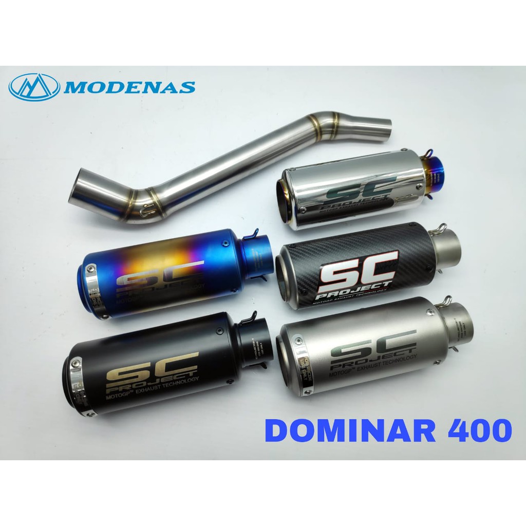 Exhaust MODENAS DOMINAR 400 V1 Slip On Piping Muffler Stainless Steel ...