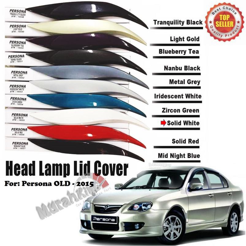 Proton Persona Old-2015 Custom Fit ABS Car Headlamp Eyelid (Solid White ...