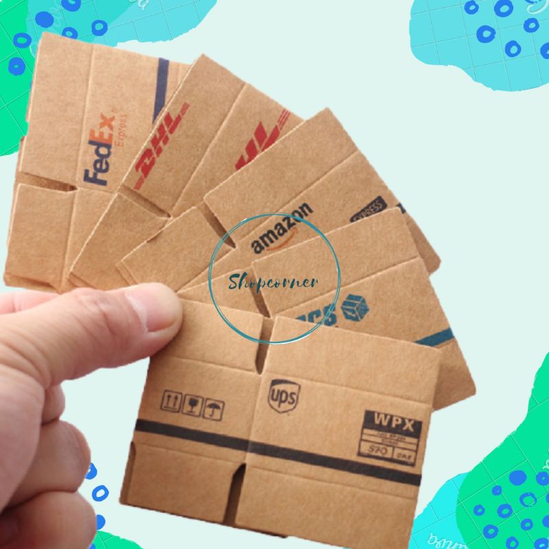 Miniature Shipping Box Toy set / Mini Delivery Express Box (1 set ...
