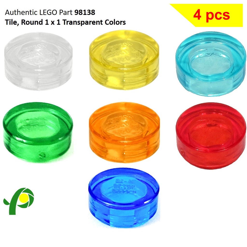 LEGO Parts 98138 Tile Round 1x1 Transparent Color | Shopee Malaysia