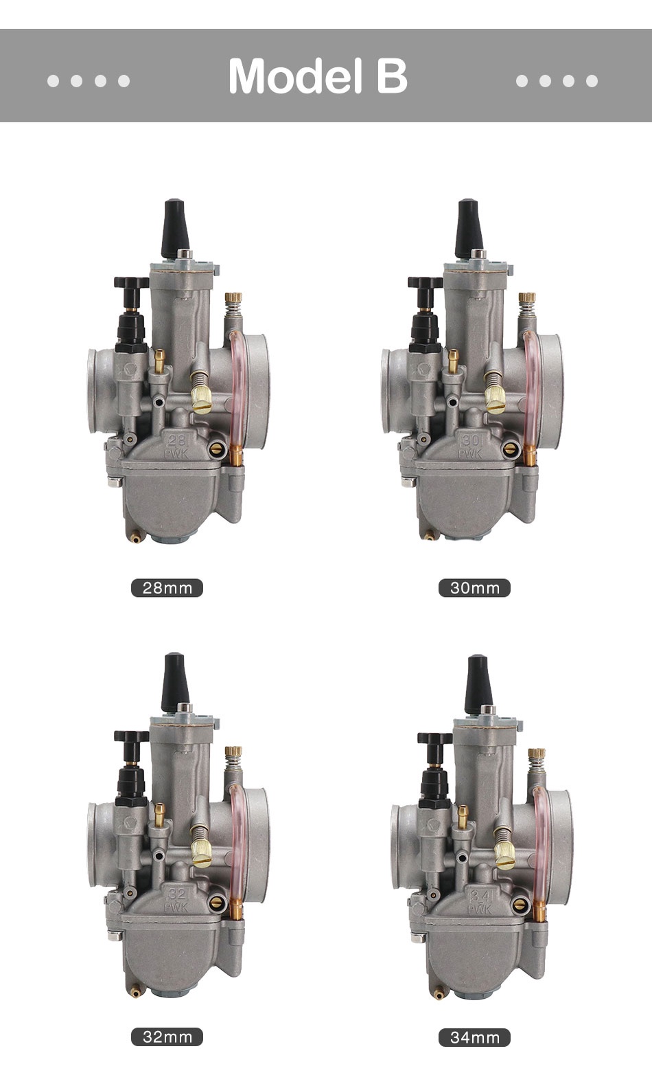 ZSDTRP For Keihin Koso OKO Power Jet blue PWK carburetor for 28mm 30mm 32mm 34mm 2T 4T ...