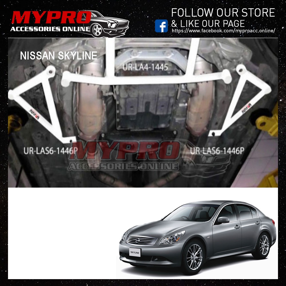 NISSAN SKYLINE (V36) 2.5 '06-'14 (2WD) Front Lower Bar UR-LS6-1446P 100%Original Ultra Racing ...