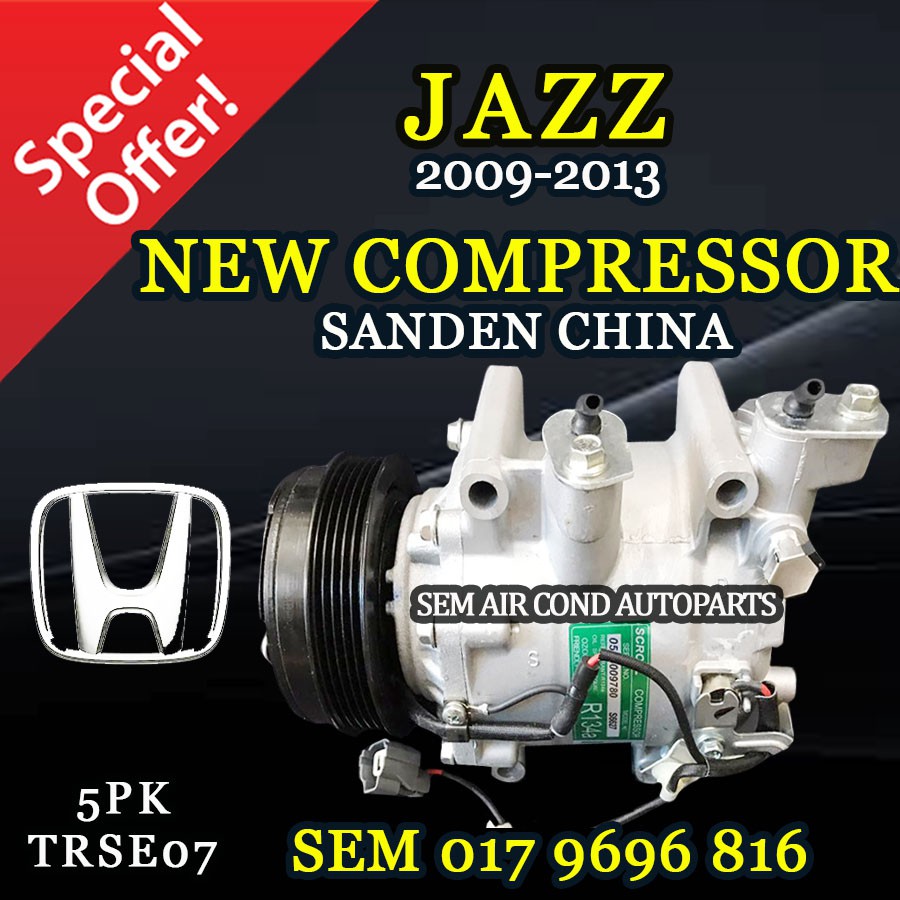 HONDA JAZZ 2009-2013 YEAR TRSE07 5PK SANDEN NEW CHINA COMPRESSOR ...