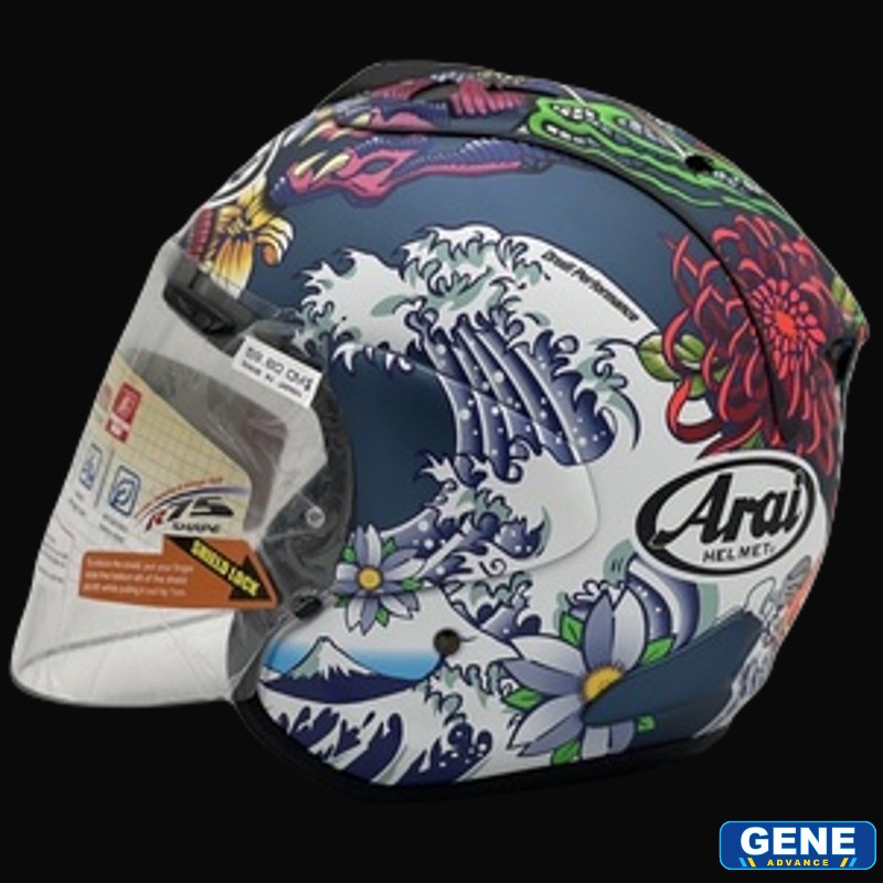 ARAI VZ RAM Oriental Flat Blue Open Face Jet Helmet 100% Original From Authorized Dealer ...