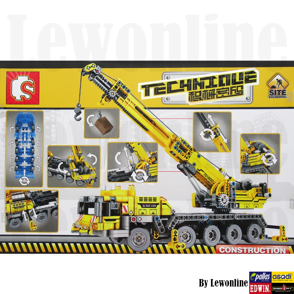 Mobile Crane Blocks Set Mini Truck Model Building Blocks Toys Gift ...