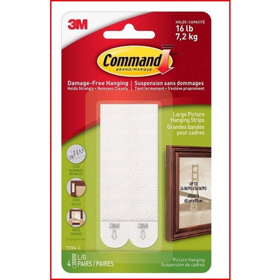3M Command 7.2 Kg Large Picture Hanging Frame Hanger Strips | Shopee ...