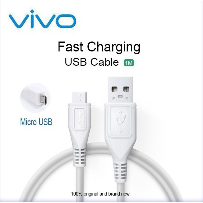 Original Vivo Fast Charging Cable Super Quick Fast Charge Micro USB / Type-C Cable Vivo Cables ...