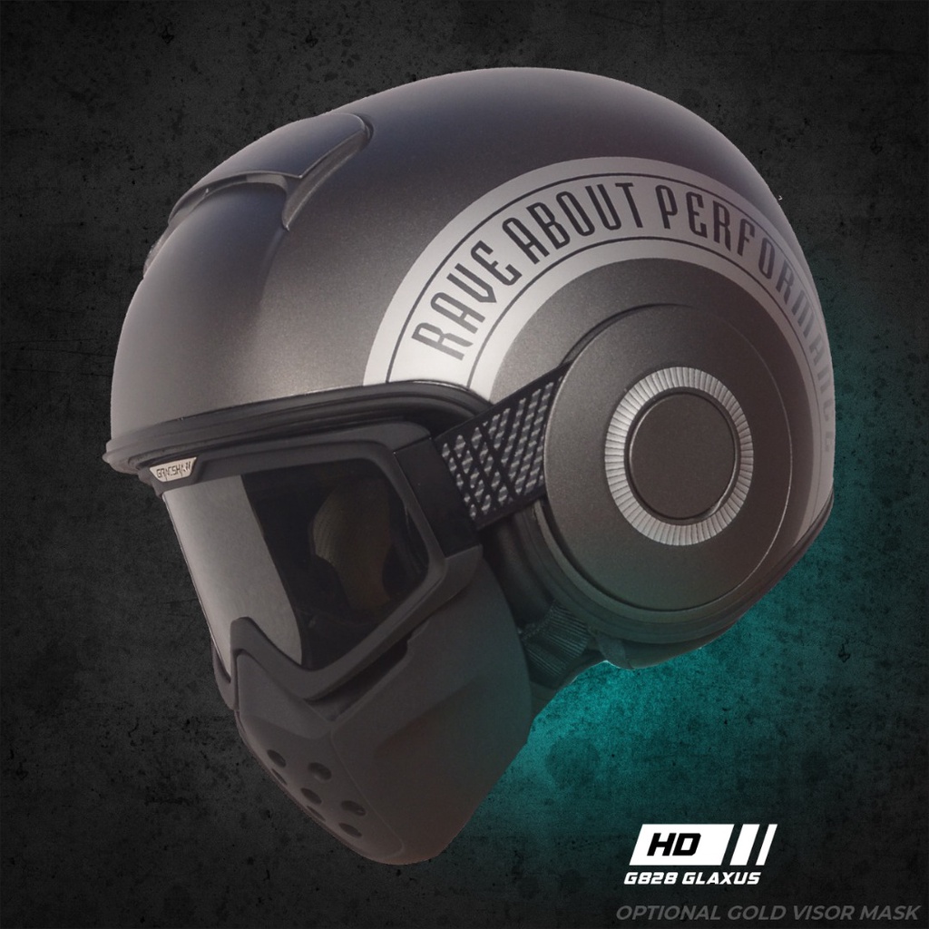 Open Face Helmet Gracshaw Glaxus G828 HD (Free Goggle Mask) | Shopee ...