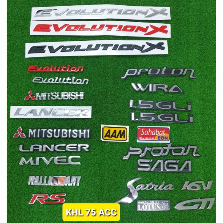 Emblem proton wira aam sahabat saga satria gti lotus Mitsubishi lancer ...