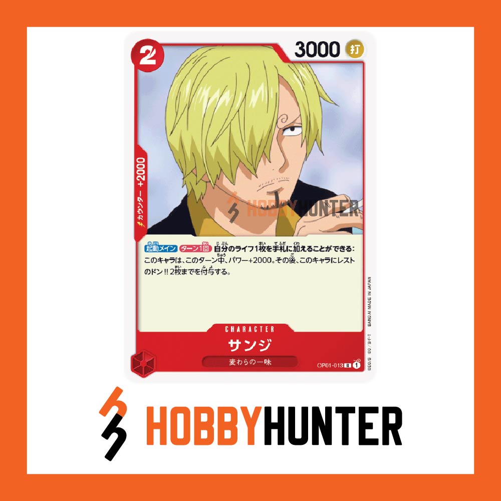 ONE PIECE CARD GAME OP01-013 Sanji ( R ) | Shopee Malaysia