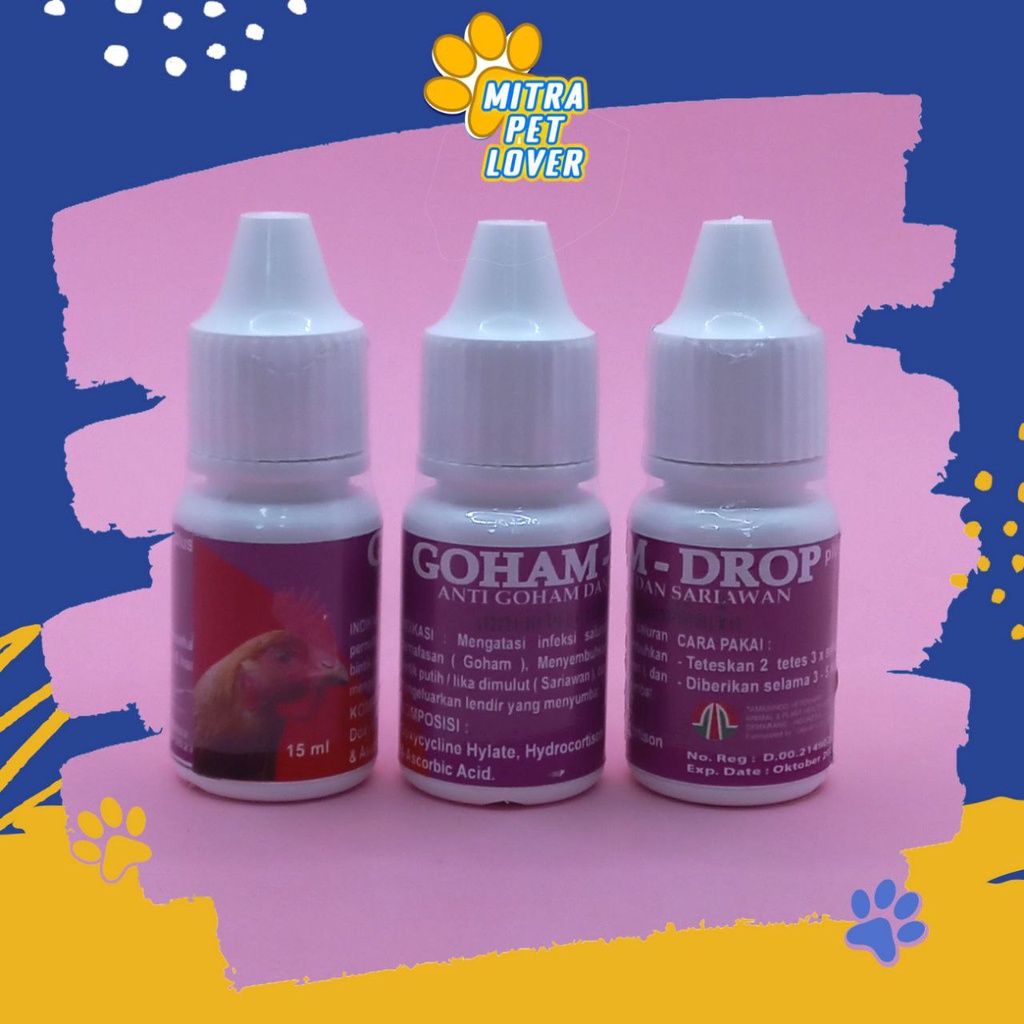 PUTIH Anti GOHAM & CHICKEN Thrush Medicine - GOHAM AYAM DROP 10ml ...