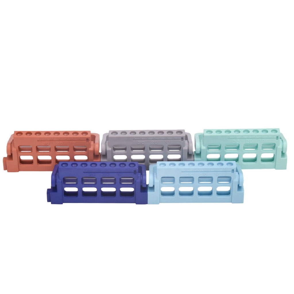 Dental 8-Hole Endodontic Root Canal File Holder Box Disinfection Rack With Ruler | Shopee Malaysia