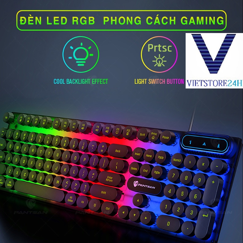 PANTSAN PK100 mechanical gaming computer keyboard with wired 7-color ...