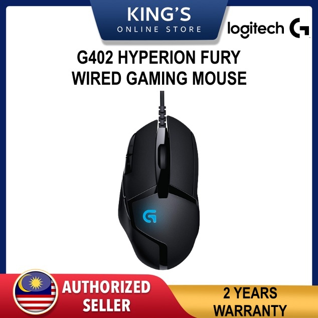 Logitech G402 Hyperion Fury Wired Gaming Mouse/4,000 DPI/Lightweight/8 Programmable Buttons ...
