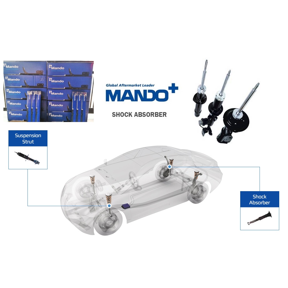 FRONT ABSORBER SET (MANDO+ MADE IN KOREA) HYUNDAI MATRIX / ELANTRA XD ...
