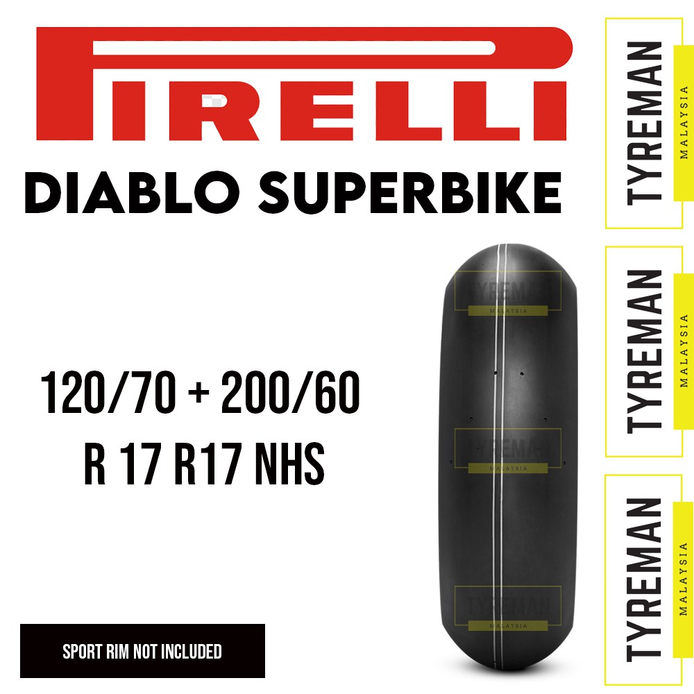 TAYAR SUPERBIKE Pirelli Diablo Superbike 120/70 + 200/60 R17 SC1 (FULL ...