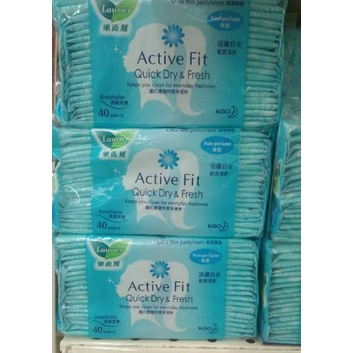 LAURIER PANTYLINER ACTIVE FIT NON PERFUME 40pads | Shopee Malaysia