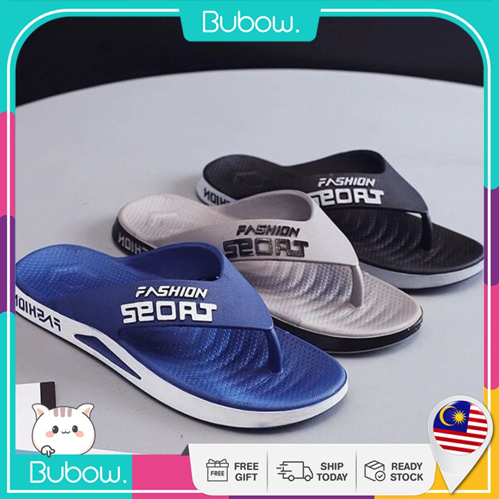 READY STOCK🔥BUBOW Men Casual Lifestyle Waterproof Sandal Slipper Kasut ...
