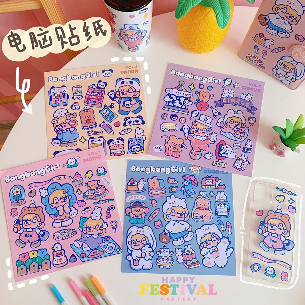 [Ready Stock 现货] 卡通可爱手帐贴纸｜Cute Cartoon Journal Sticker | Shopee Malaysia