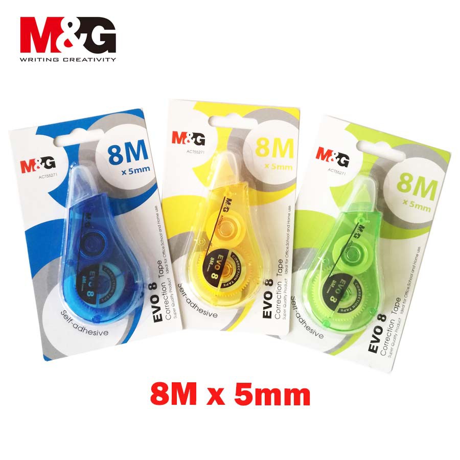 M&G Correction Tape Evo8 8Mx5mm (ACT55271) | Shopee Malaysia