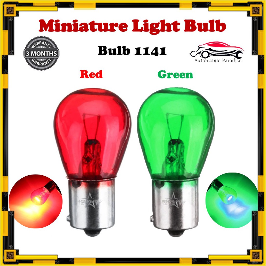 Miniature Bulb 1141 / Red, Green, Blue or White / 12v / 21w - P21w ...