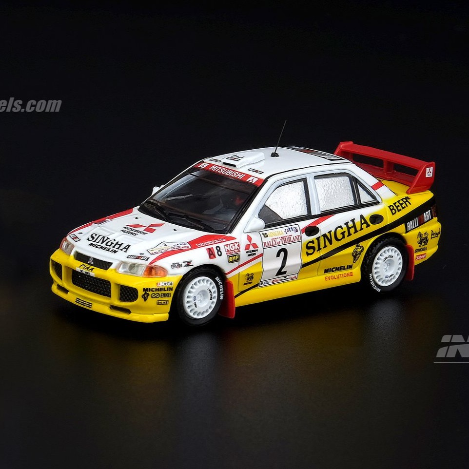 INNO64 1/64 MITSUBISHI LANCER EVOLUTION III #2" "SINGHA RALLIART ...
