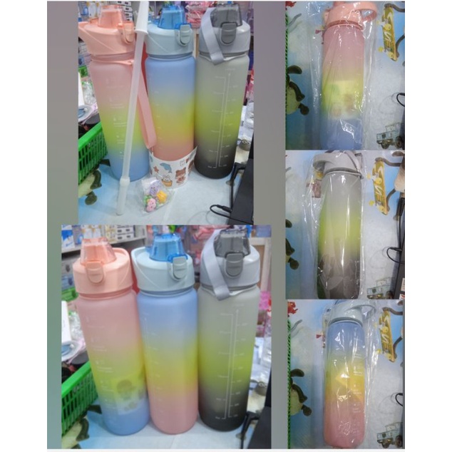 Viral Bottle 1 Liter Free 3D 2D Sticker / Gradation Bottle / Rainbow ...