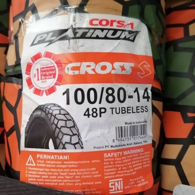 Tayar corsa cross s 80/90-14 90/90-14 100/80-14 110/80-14 | Shopee Malaysia