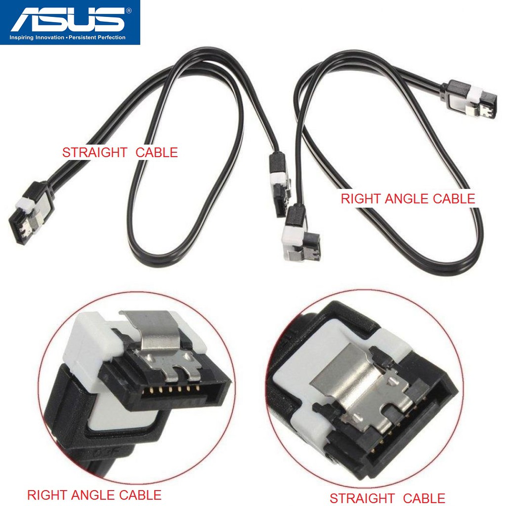 ASUS (L Shaped/Straight) 6Gbps 3.0 SATA III Serial ATA Data Cable With ...
