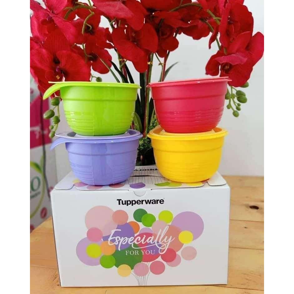 Tupperware Pretty Pastels Bowl (4) 650ml with box | Shopee Malaysia