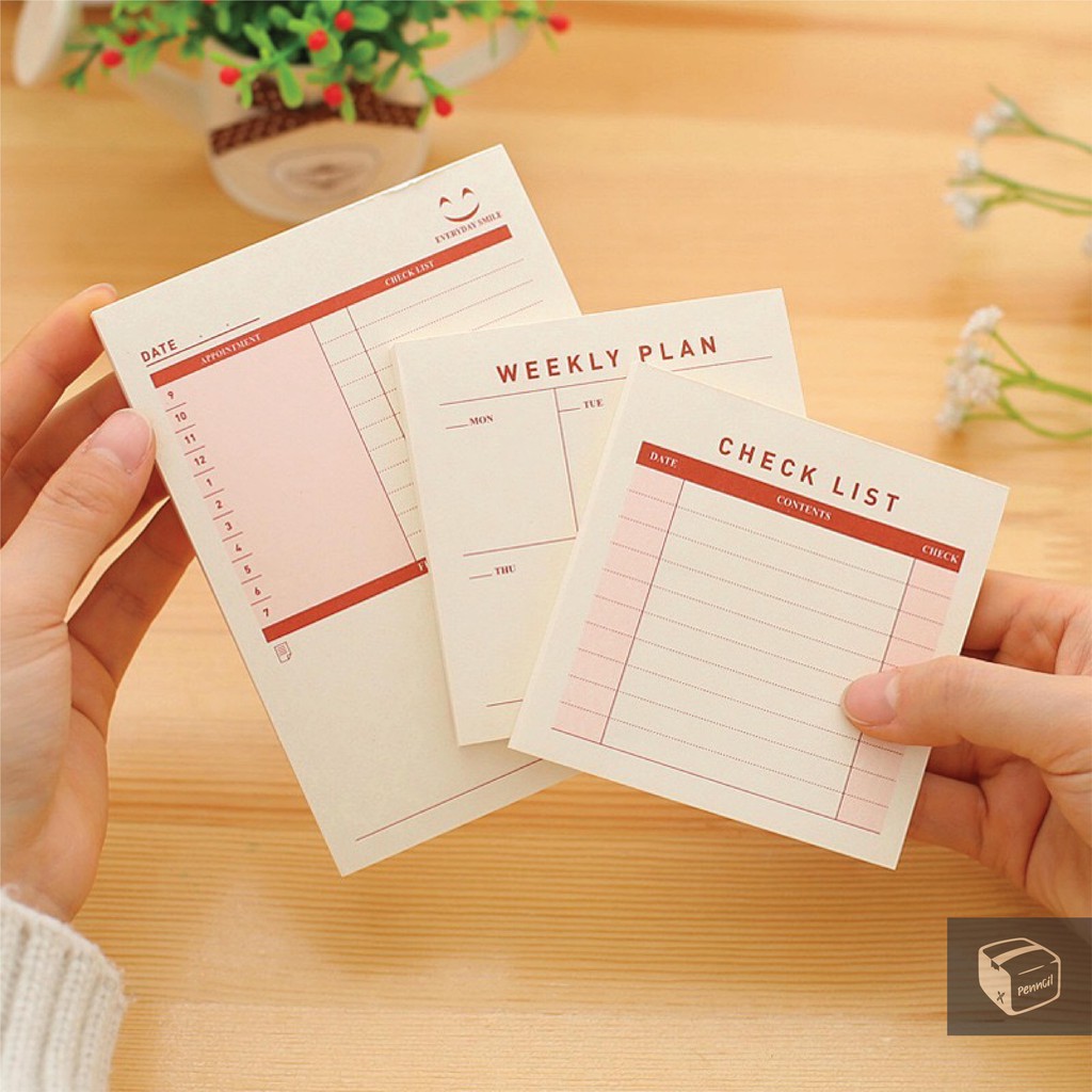 [Ready Stock] 60 Sheets Monthly & Weekly Planner and Checklist Red ...