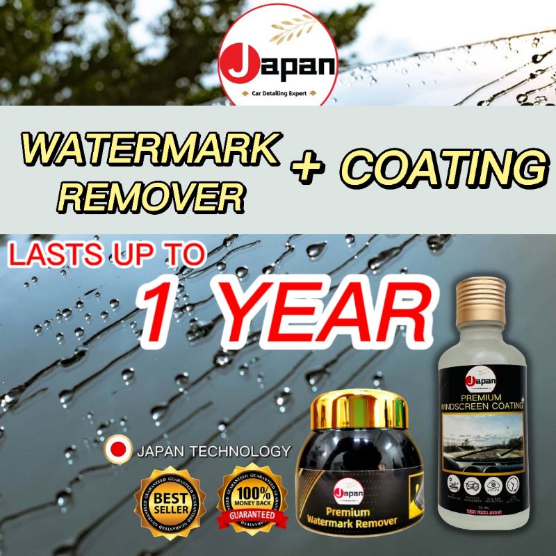 Pro JAPAN【Long Lasting Windscreen Coating+Watermark Removal】Premium ...