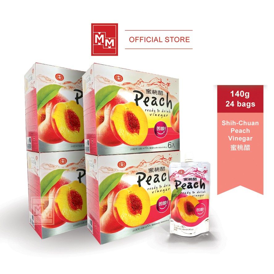 Shih-Chuan Peach Vinegar Drink (24bags x 140ml) 十全即饮蜜桃醋饮料[EXP:12/2025 ...