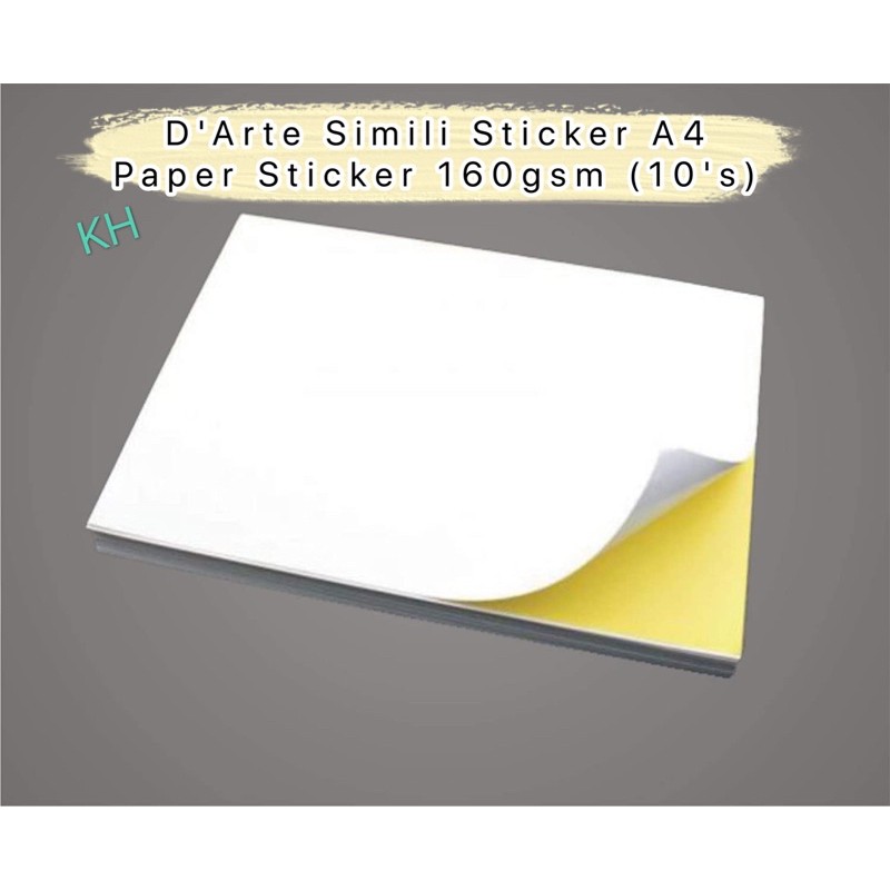 D'Arte Simili Sticker A4 / Paper Sticker 160gsm (10's) | Shopee Malaysia
