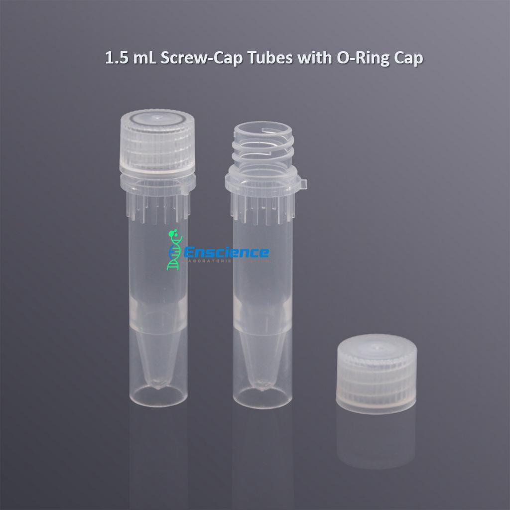 BIOSHARP 1.5mL Screw Cap Tube with O-ring Cap, Conical Bottom, Self-standing, DNase/RNase-free ...