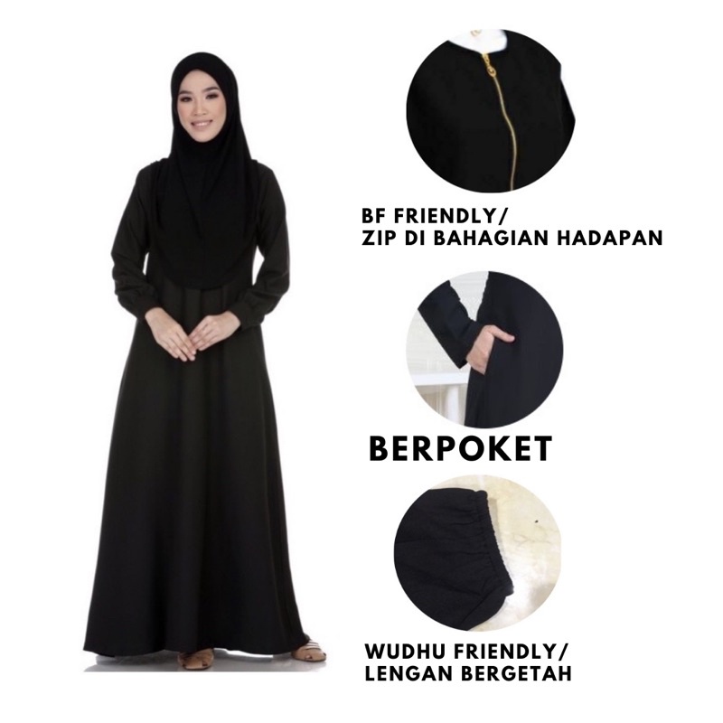 JUBAH KOSONG WITH POCKET INSPIRED BY SABIHA MURAH | Shopee Malaysia