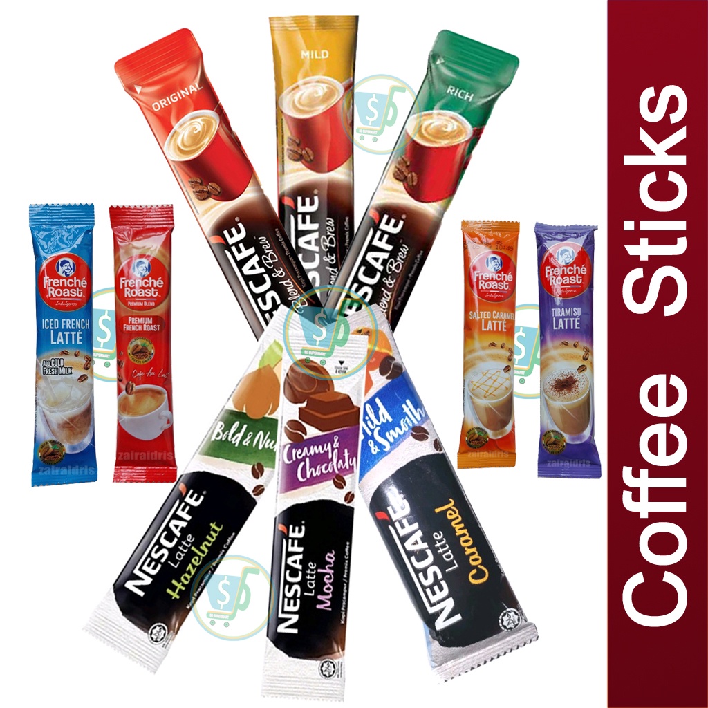 Sticks- Starbuc*ks/Nescafé Blend & Brew 3 in 1/ Nescafe Rich stick ...