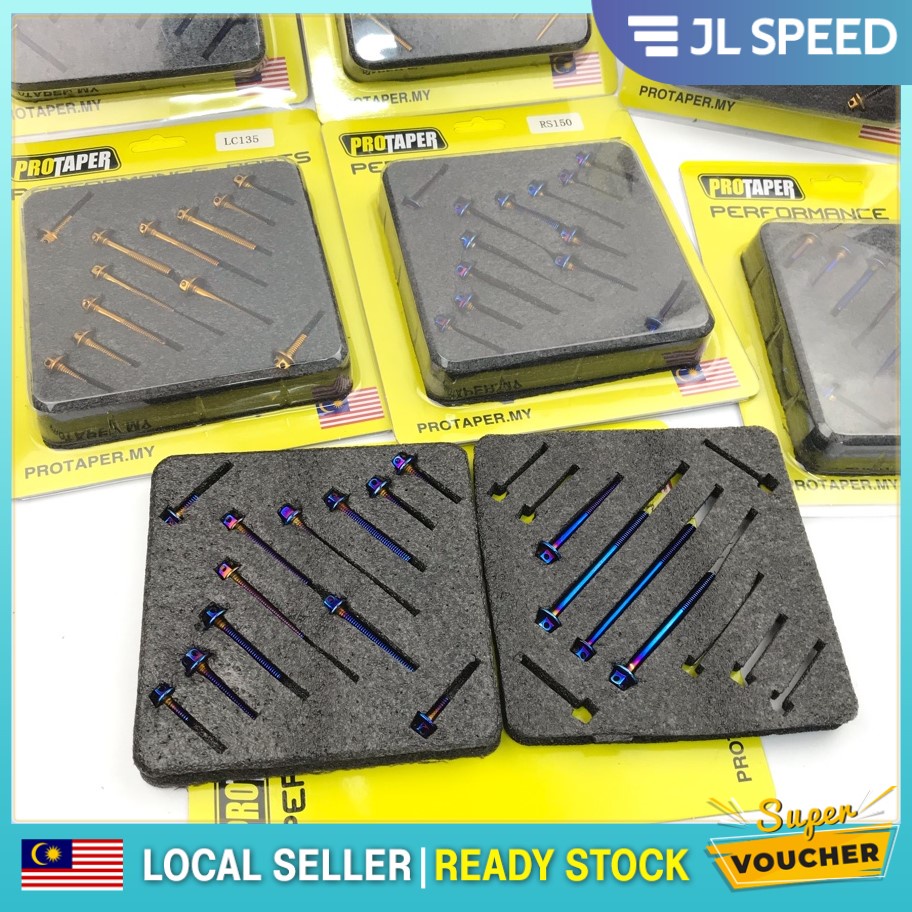 PROTAPER ENGINE COVER SCREW SKRU COVER ENGIN FULL SET TITANIUM / GOLD ...