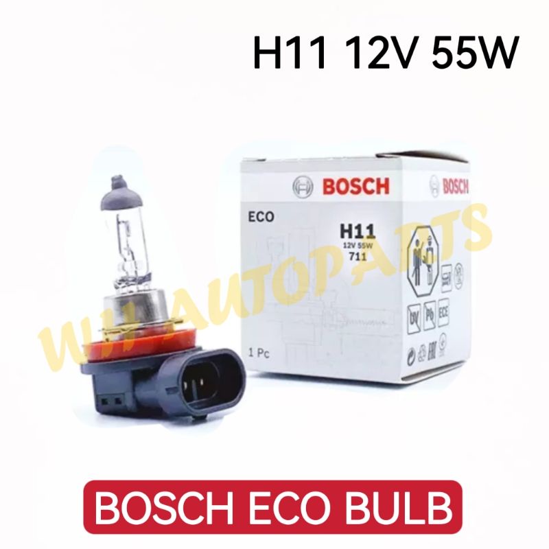 100% ORIGINAL BOSCH HALOGEN HEADLIGHT BULB H11 ECO 12V 55W PERODUA ...